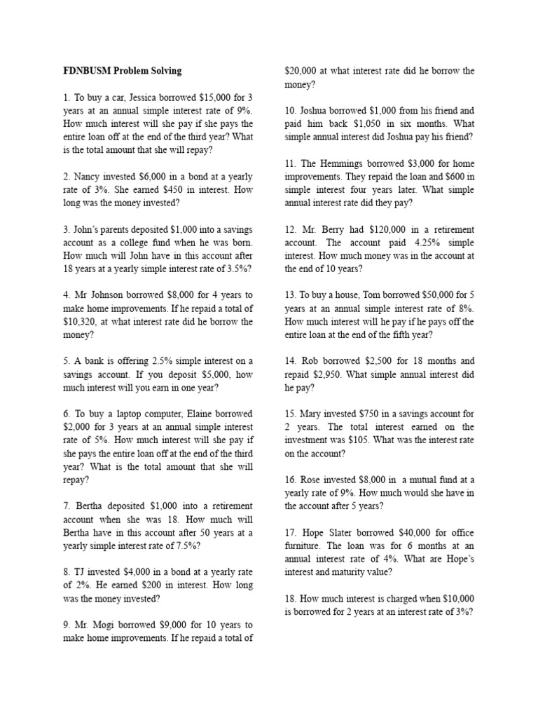 Compilation of Problems | PDF | Interest | Interest Rates