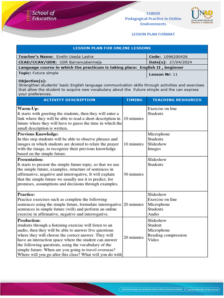 Lesson Plan #11 | PDF | Lesson Plan | Knowledge