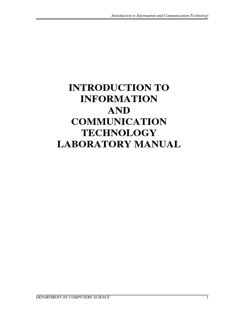 ICT Lab Manual 2 | PDF | Microsoft Word | Software