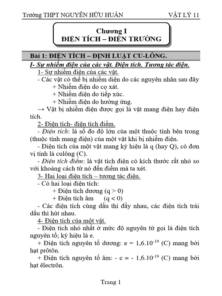 Lythuyet Baitap 11 | PDF