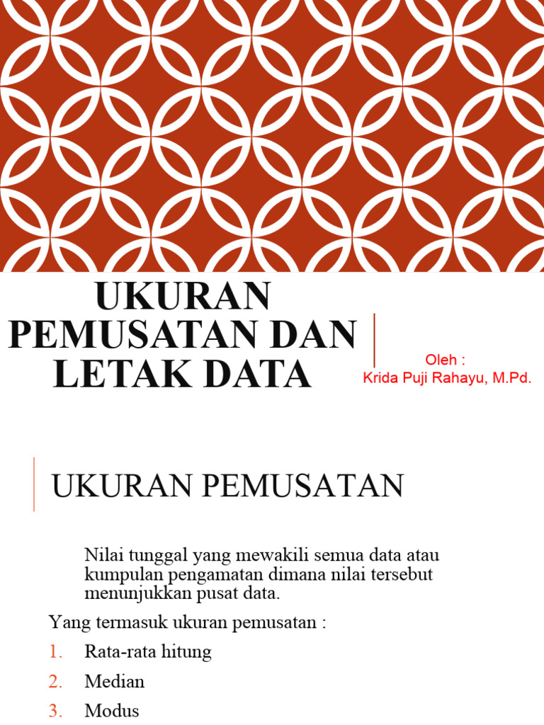 Pert 7 - Ukuran Letak Data - Statistika 1 - Krida | PDF