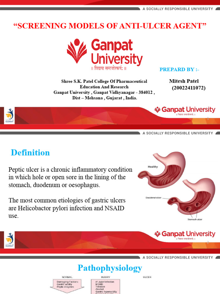 Anti Ulcer Screening Models | PDF | Nonsteroidal Anti Inflammatory Drug ...
