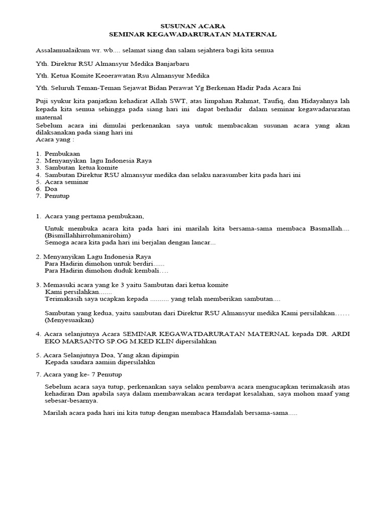 Susunan Acara Arisan Ibi Pdf