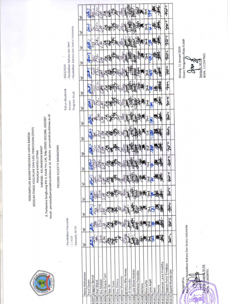 Absen A19 - Pancasila | PDF