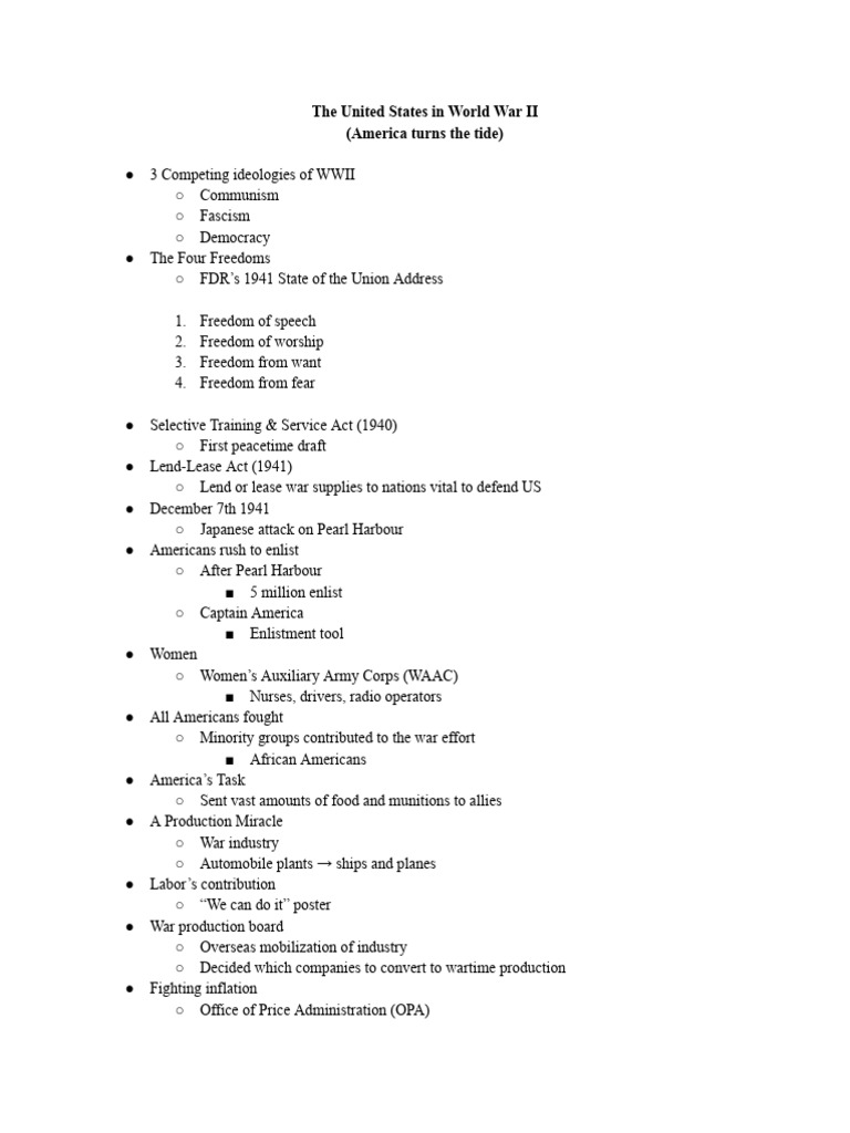 APUSH - U7#6 - The United States in World War II | PDF | Nazi Germany ...