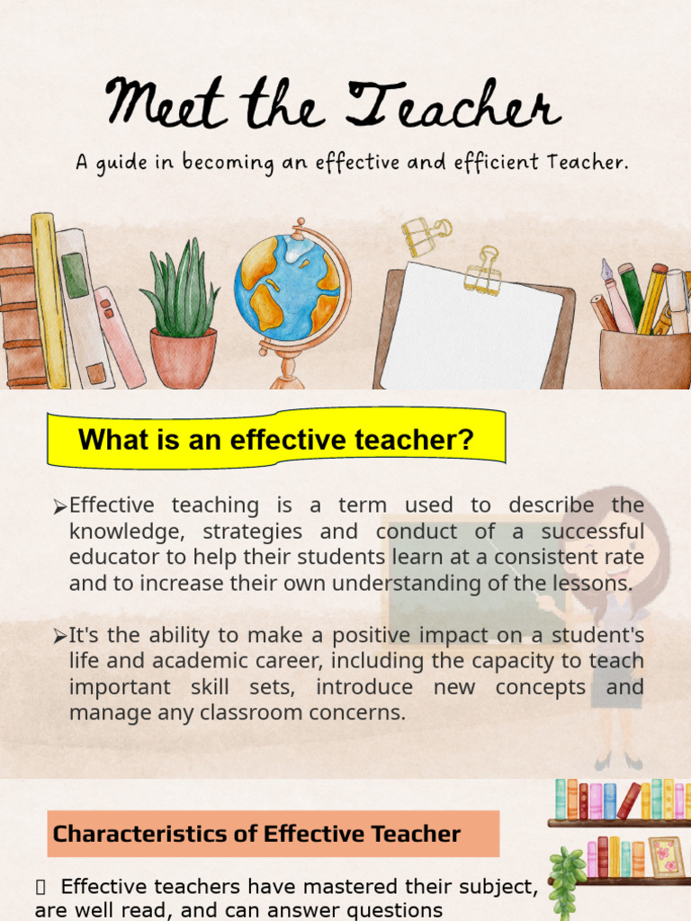 Teacher Effectiveness & Benchmarking | PDF | Teachers | Benchmarking