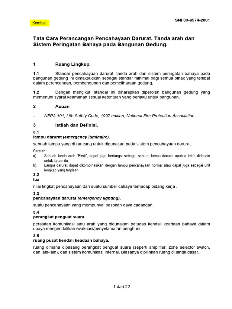 Sni 03 6574 2001 | PDF