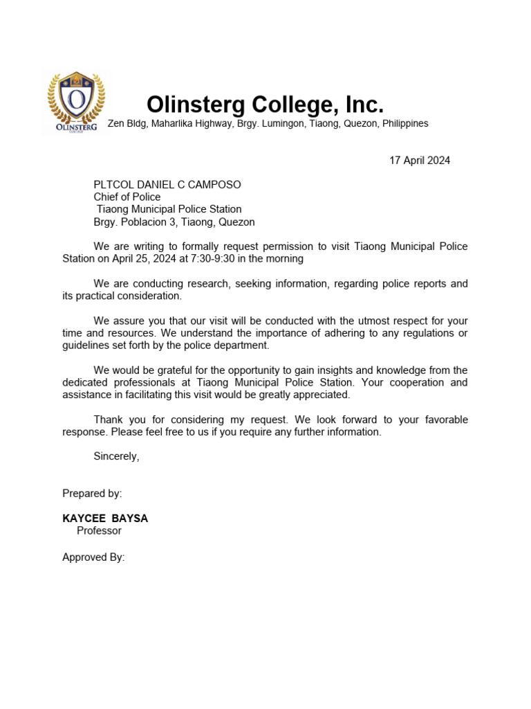 Req For Visit TMPS Section A | PDF | Career & Growth | Social Science