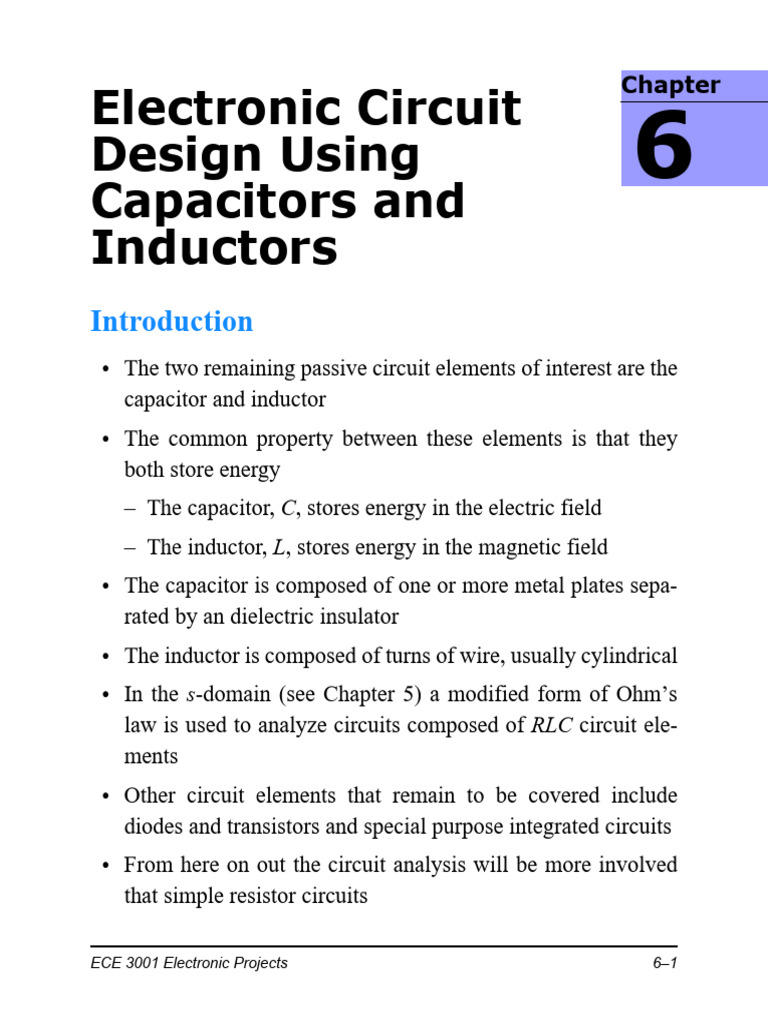 Capacitors and Inductors | PDF | Capacitor | Inductance