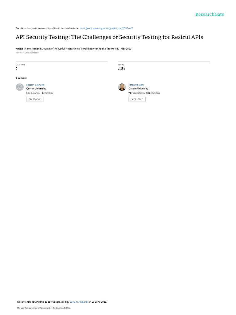 API Security Testing The Challenges of Security Testing For Restful ... API Security Testing The Challenges of Security Testing For Restful ...