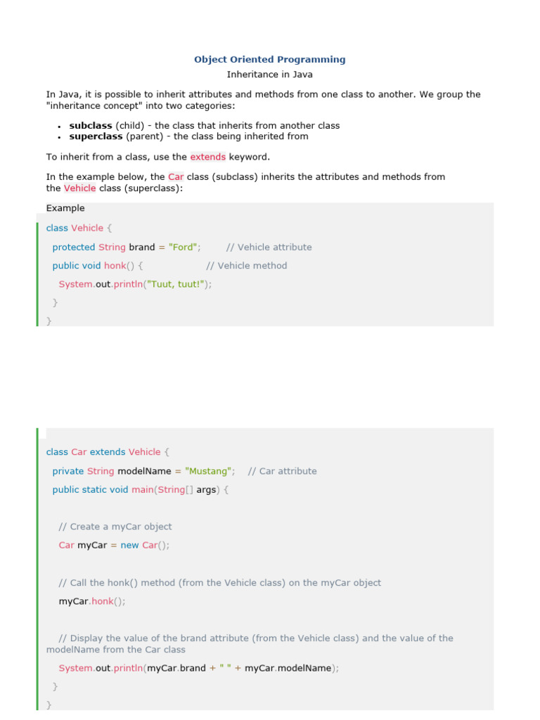 Inheritance First Part | Download Free PDF | Inheritance (Object Oriented Programming) | Class ...