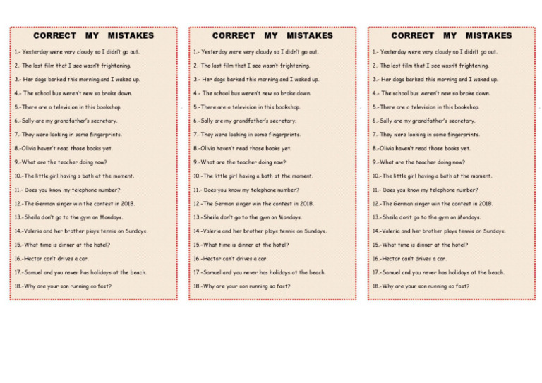 Find The Mistakes | PDF