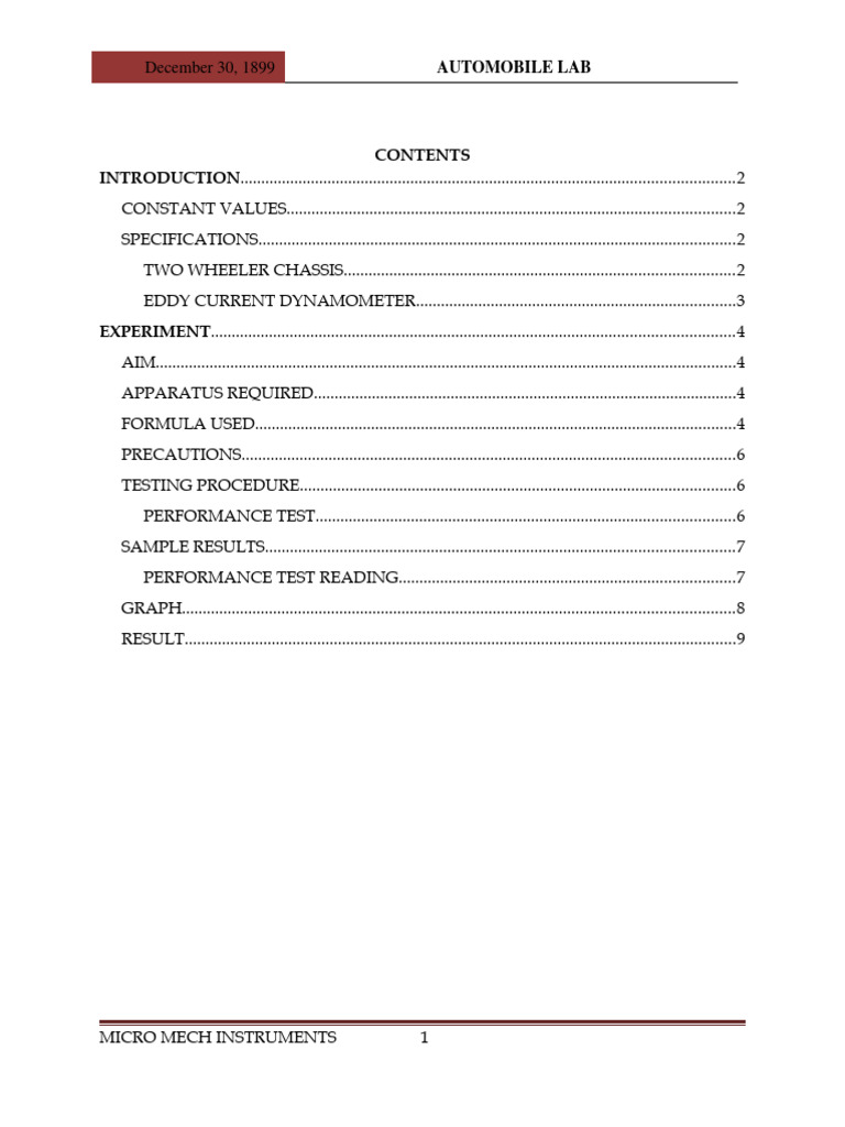 Two-Wheeler Chassis Dynamometer Testing | PDF | Transportation ...