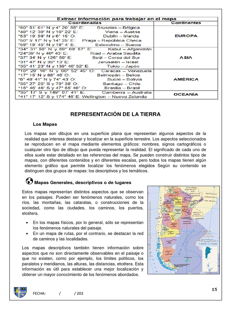 152_actividad domiciliaria geografia 1°D 03.05.2024 | PDF | Mapa | Paisaje