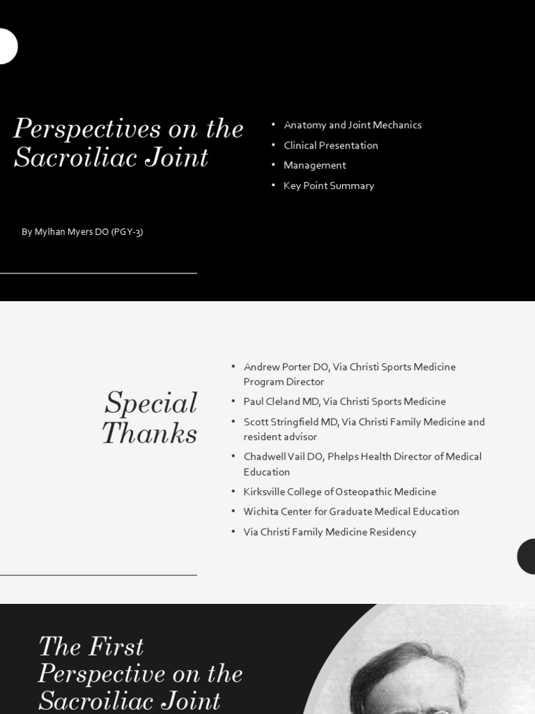 Sacroiliac Joint: Anatomy, Pain, Management | PDF | Medical Specialties ...