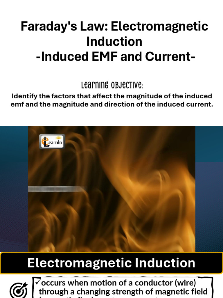 LESSON Faradays Law | PDF | Electromagnetic Induction | Magnetic Field