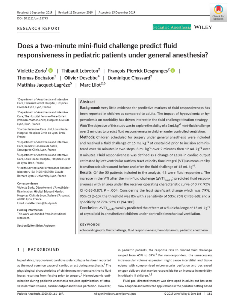Fluid Challenge | PDF | Clinical Medicine | Medical Specialties