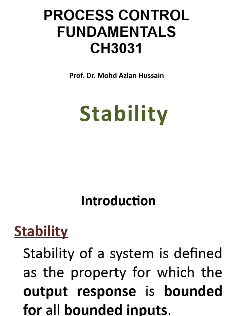 Topic 7 - Stability | PDF | Stability Theory | Matrix (Mathematics)
