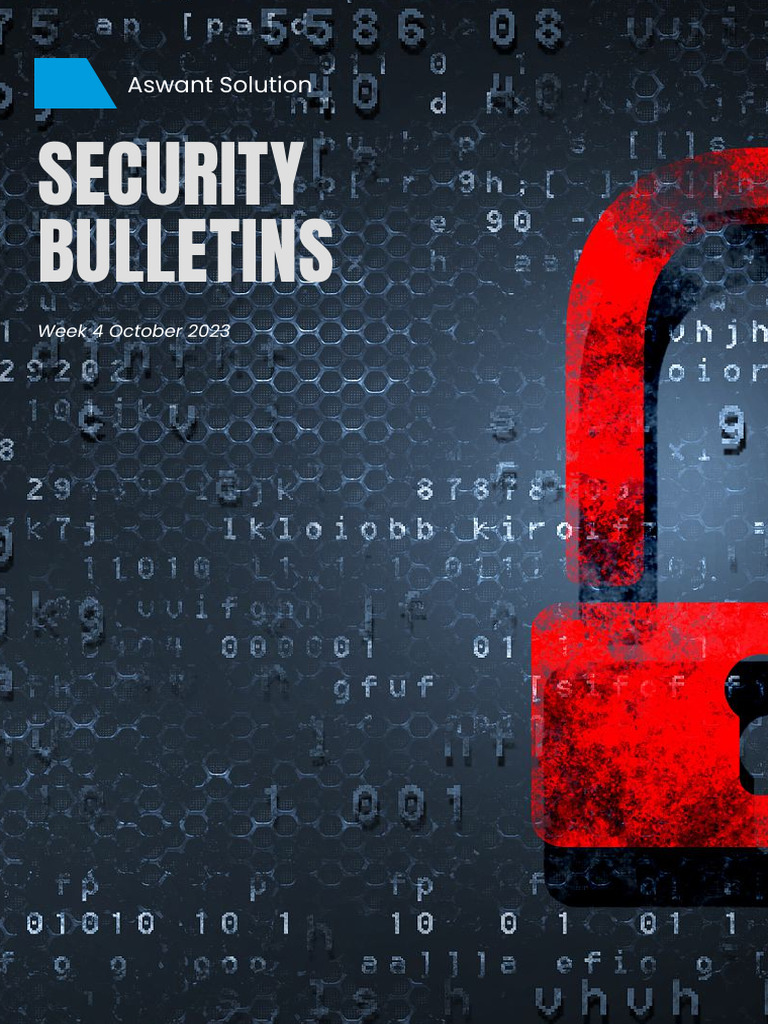 Security Bulletin Week 4 Oct 2023 | PDF | Security | Computer Security