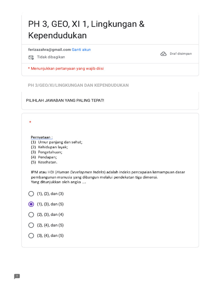 PH 3, GEO, XI 1, Lingkungan & Kependudukan 2 | PDF | Ilmu Sosial