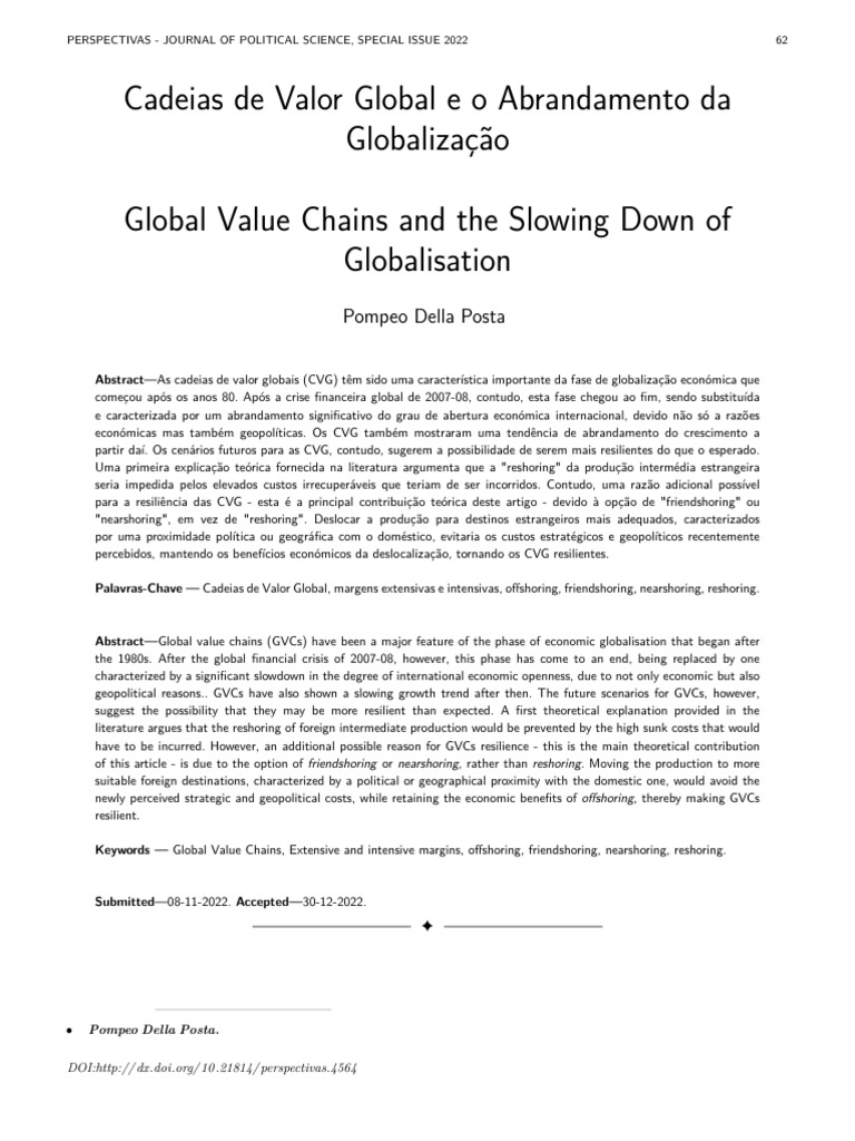 Global+Value+Chains+and+the+Slowing+Down+of+Globalisation | PDF ...
