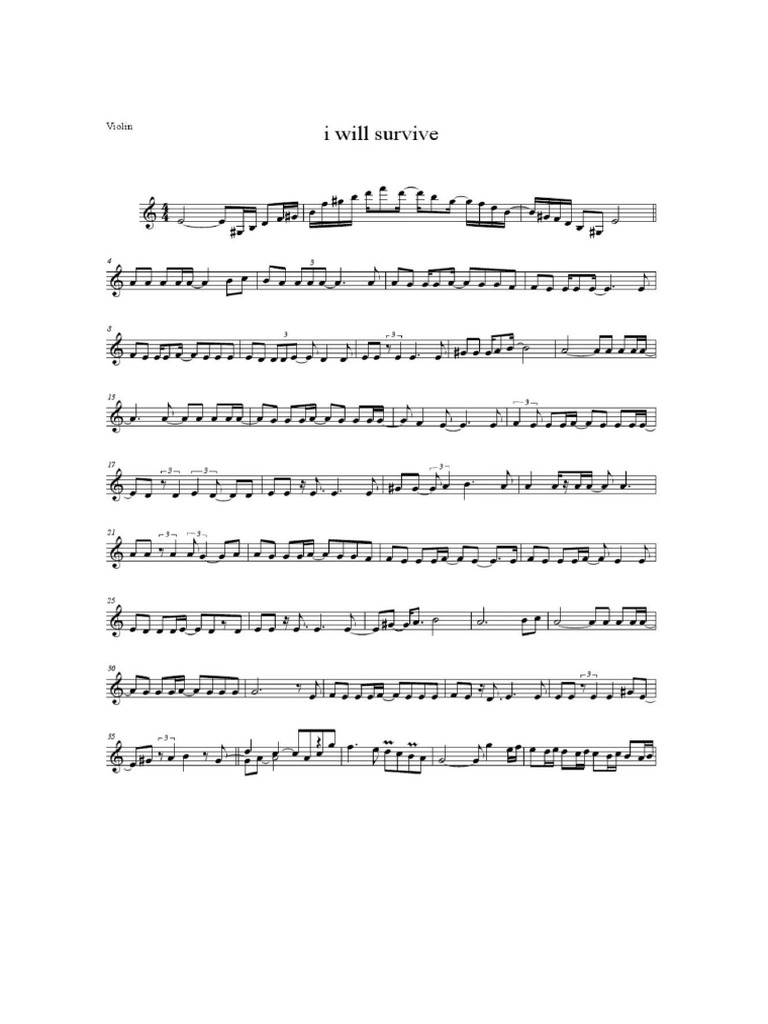 I WILL SURVIVE VIOLON | PDF