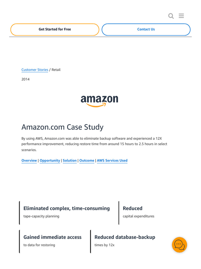 Case Study | PDF | Backup | Amazon Web Services