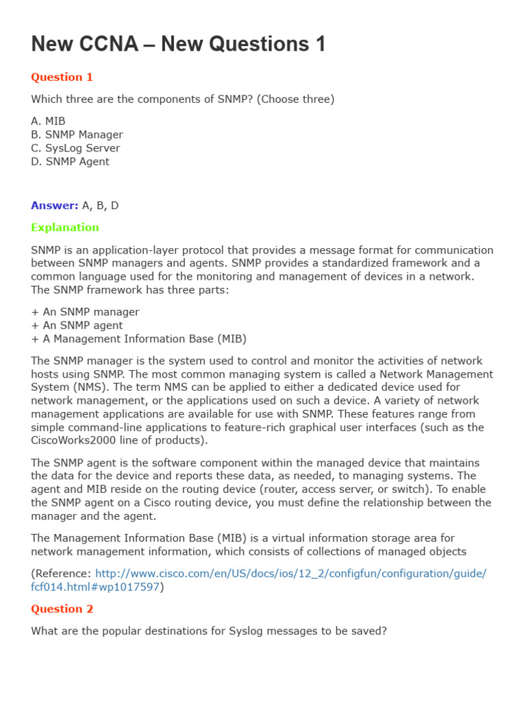 New Question 1 | PDF | Computer Network | Quality Of Service