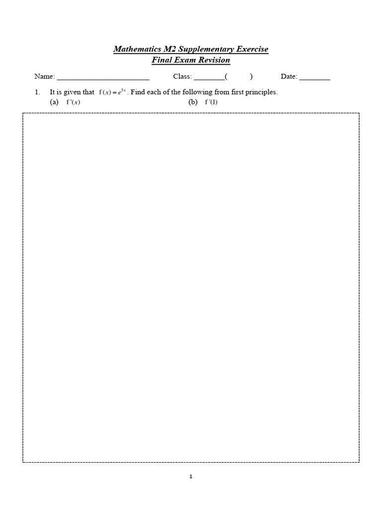 Mathematics M2 Final Exam Revision Guide | PDF | Mathematical Concepts ...