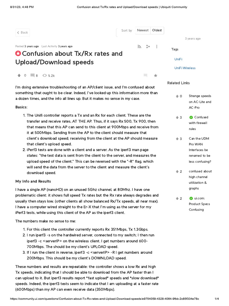 Confusion About TX - RX Rates and Upload - Download Speeds - Ubiquiti ...