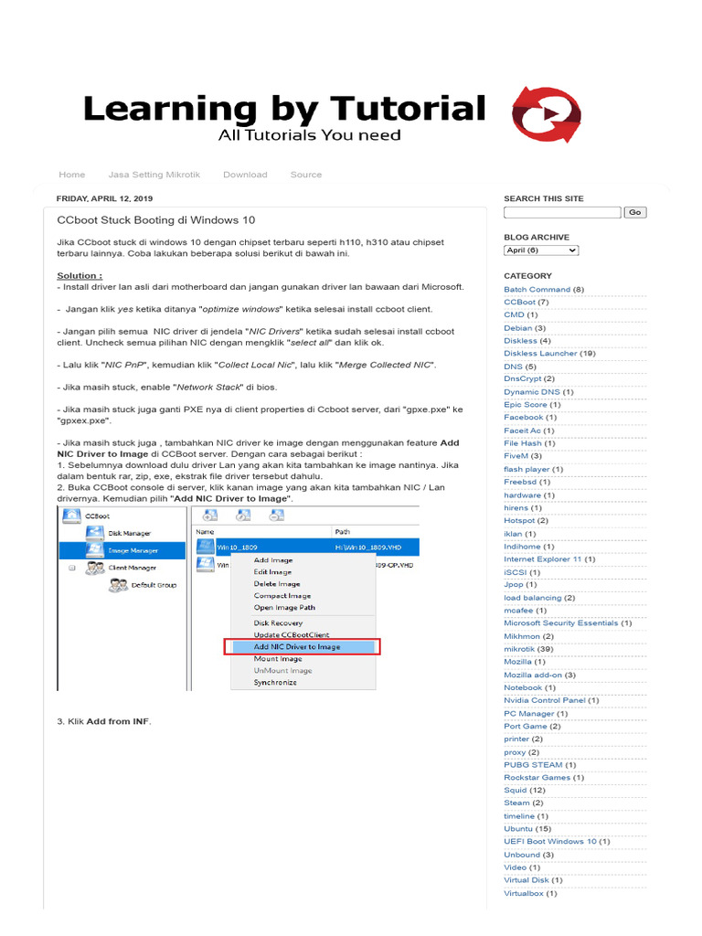 Tutorial For Newbie - CCboot Stuck Booting Di Windows 10 | PDF