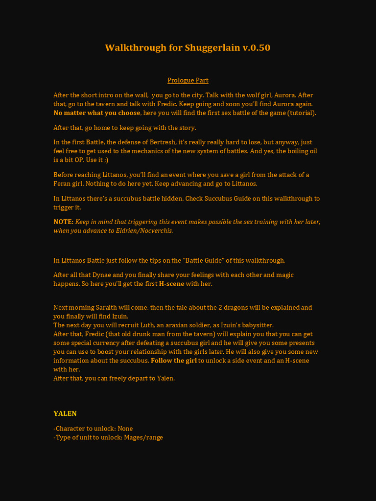 Walkthrough For Shuggerlain 055 | PDF