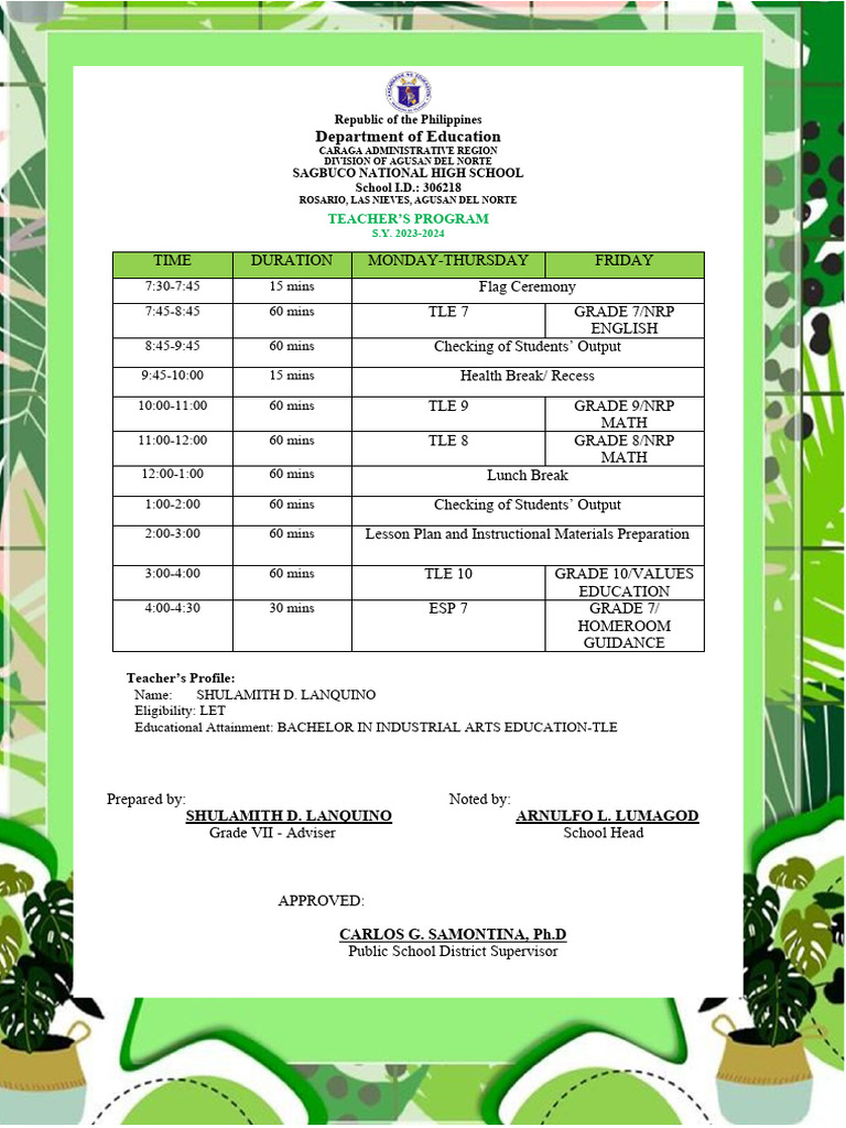 Teachers Program | PDF | Learning | Behavior Modification