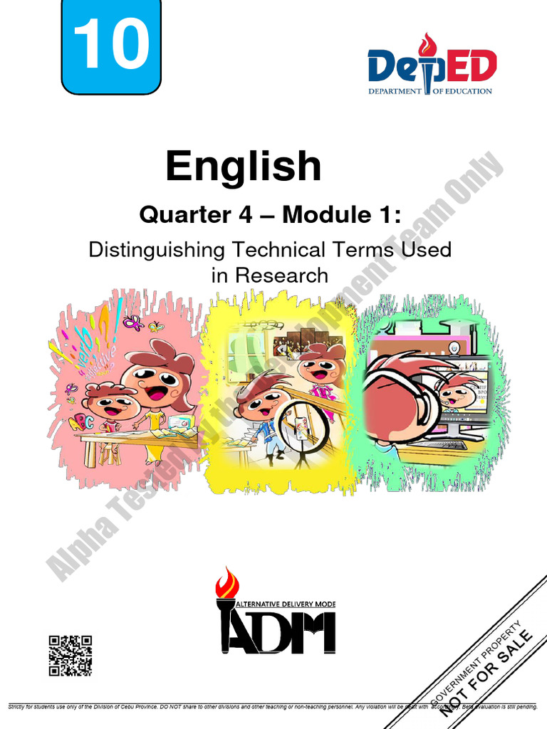 Complied ENGLISH10 Q4 MODULE 1 GUZMAN 2 | PDF | Sampling (Statistics) | Theory