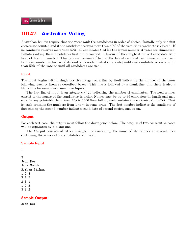 Australian Voting | PDF