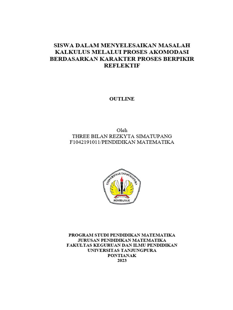 Siswa Dalam Menyelesaikan Masalah Kalkulus Melalui Proses Akomodasi Berdasarkan Karakter Proses ...