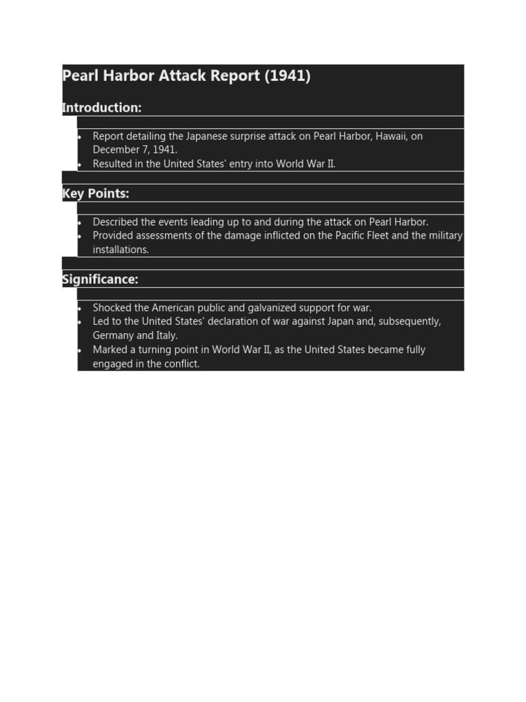 Pearl Harbor | PDF | Travel | History