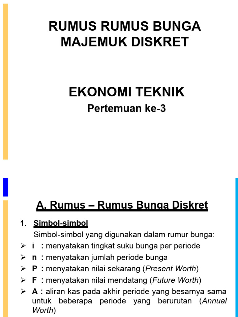 Rumus Bunga Majemuk Diskret Ekonomi | PDF
