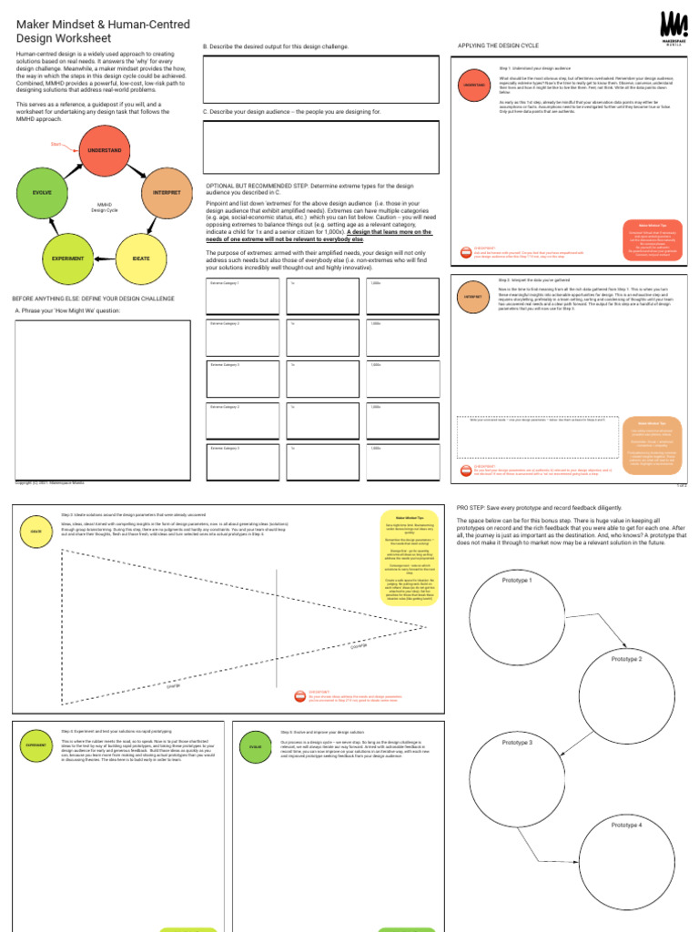 MMHD Worksheet | PDF | Prototype | Brainstorming