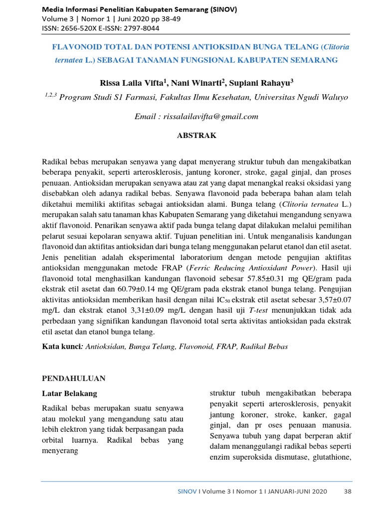 4 Flovanoid+Total+ (Rissa+dkk) | PDF | Pengembangan Diri | Kesehatan Holistik