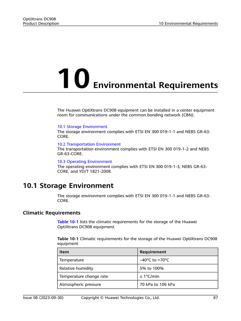 01-10 Environmental Requirements | PDF | Air Conditioning | Magnesium