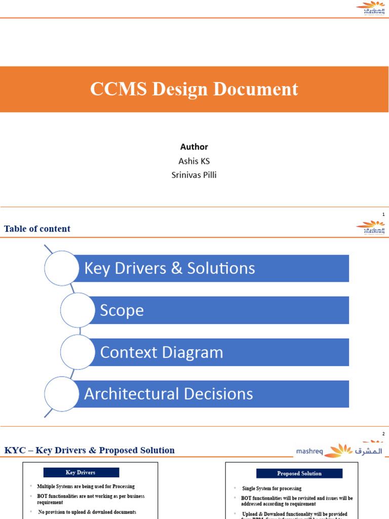 CCMS Solution Design Document V1.0 | PDF | Spring Framework | Software