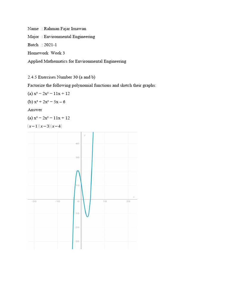 Home Work Week 3 Function 2 Applied Mathematics For Environmental Engineering by Rahman Fajar ...