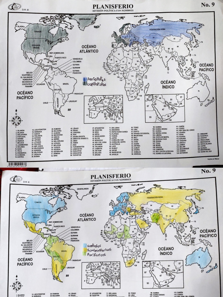 Planisferio Político con Nombres | PDF