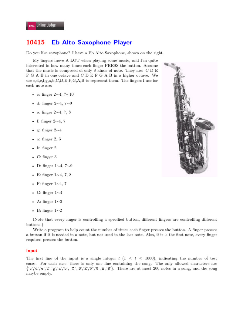 Eb Alto Saxophone Player | PDF