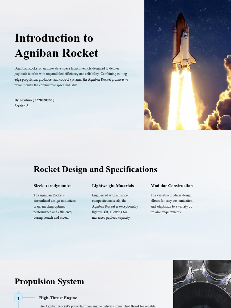 Introduction To Agniban Rocket | PDF | Rocket | Launch Vehicle
