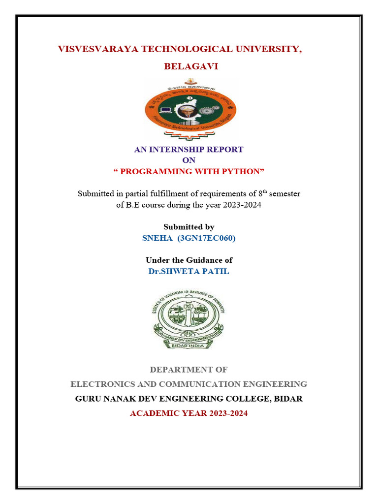 Internship Sample Report | PDF | Class (Computer Programming) | Sql