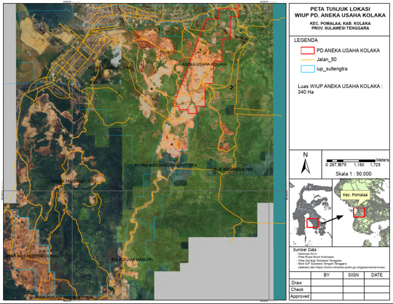 Peta Tunjuk Lokasi Pomalaa | PDF