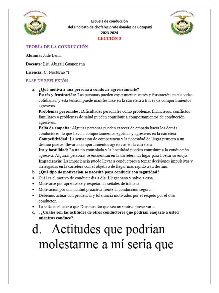 LECCIÓN 3 TDC | PDF | Ira | Motivación