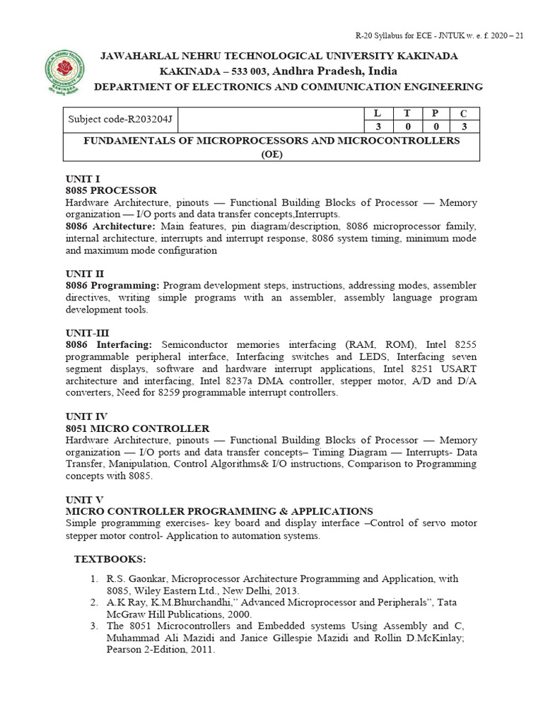 FMPMC Syllabus | PDF